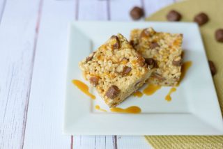 Double Caramel TWIX Rice Krispie Treats - Modernly Morgan