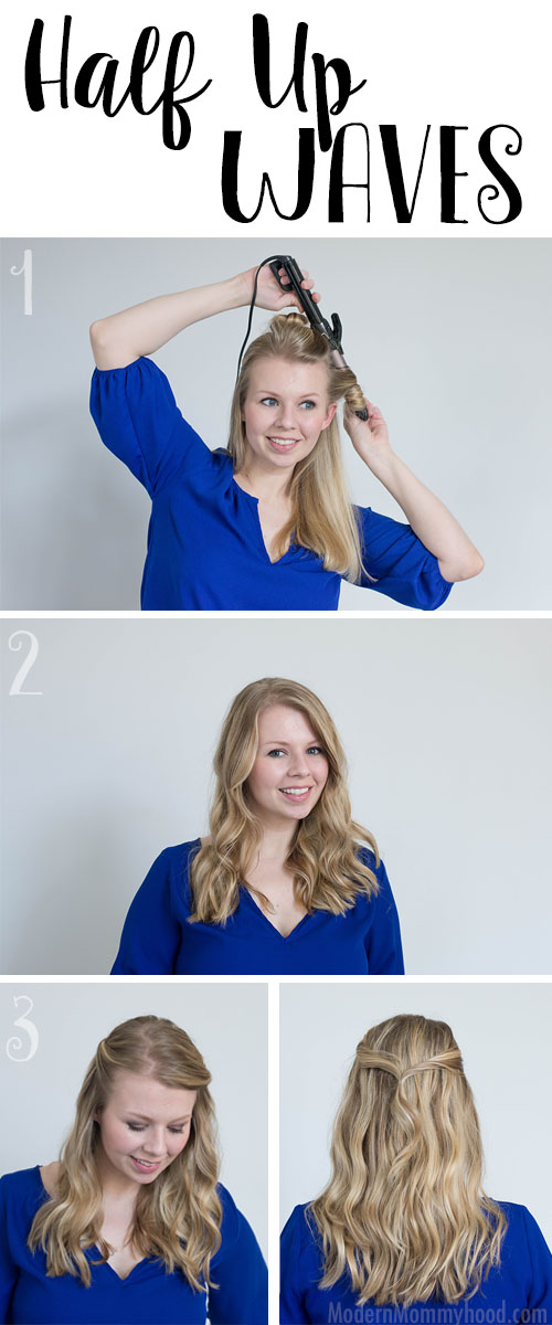 Half Up Waves Hair Tutorial - Modernly Morgan