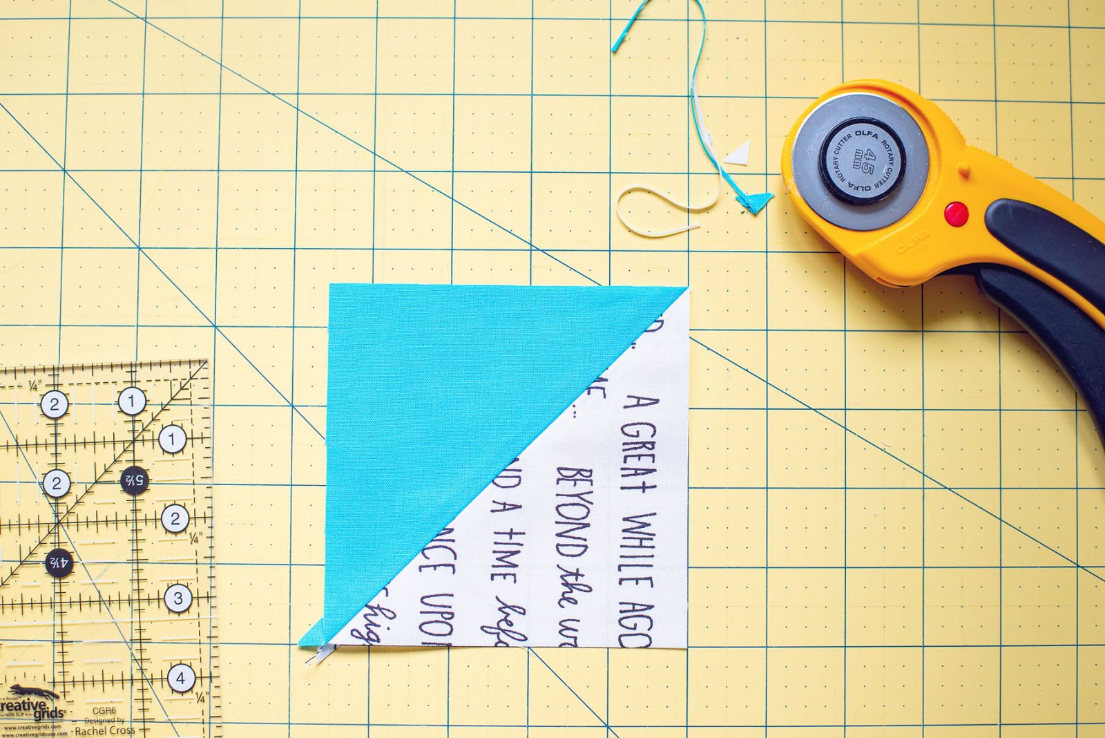 How to Square Up Half Square Triangles - Tutorial - Modernly Morgan