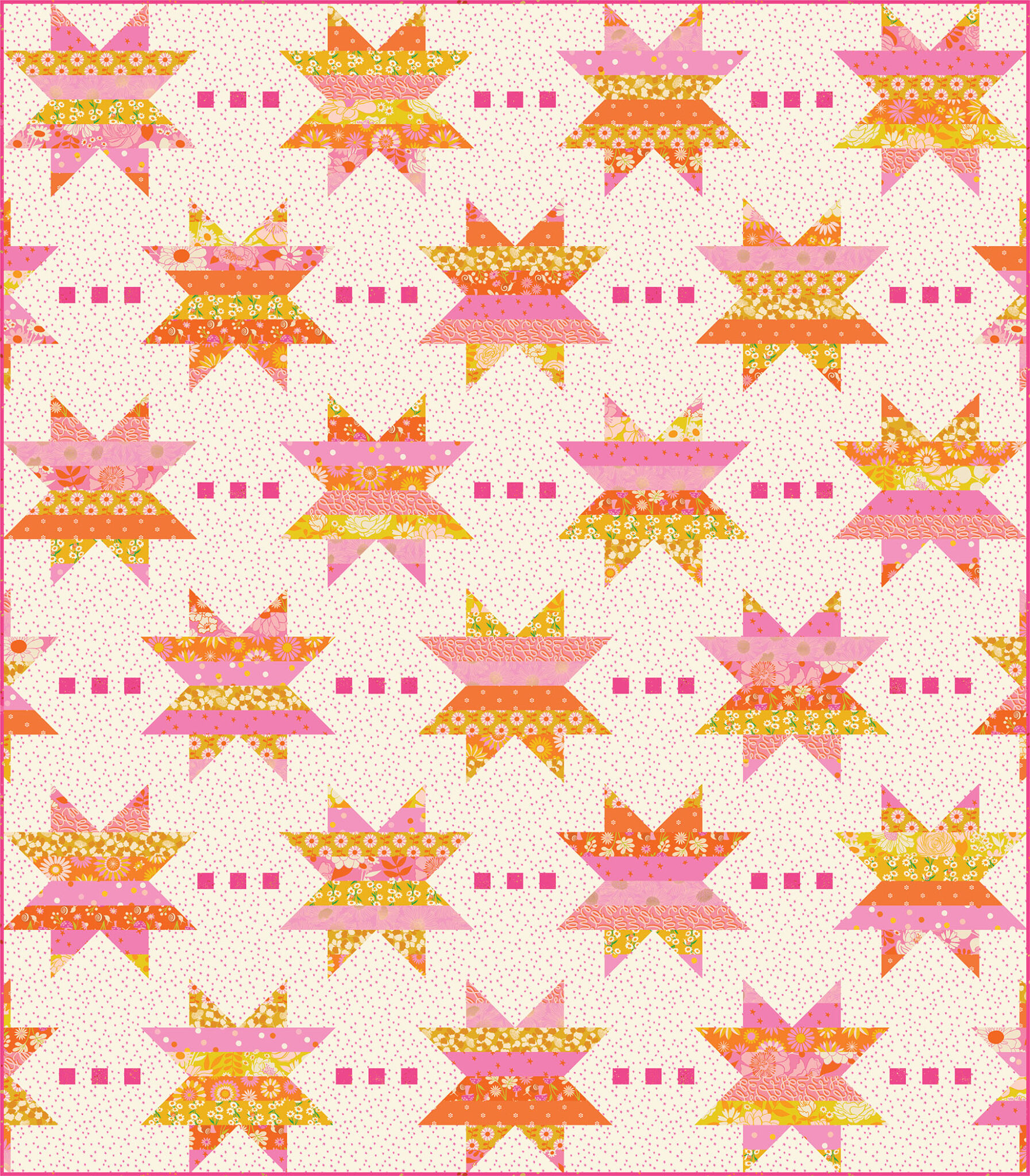 Spaced Out Quilt Pattern - Modernly Morgan - Fat Quarter Friendly