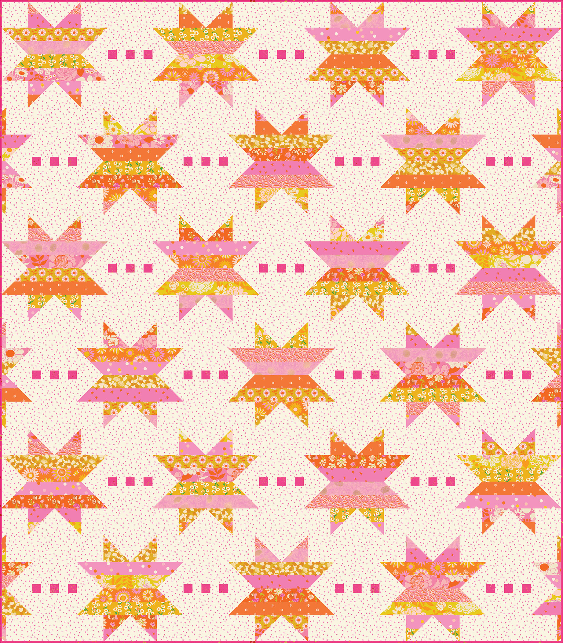 Spaced Out Quilt Pattern - Modernly Morgan - Fat Quarter Friendly