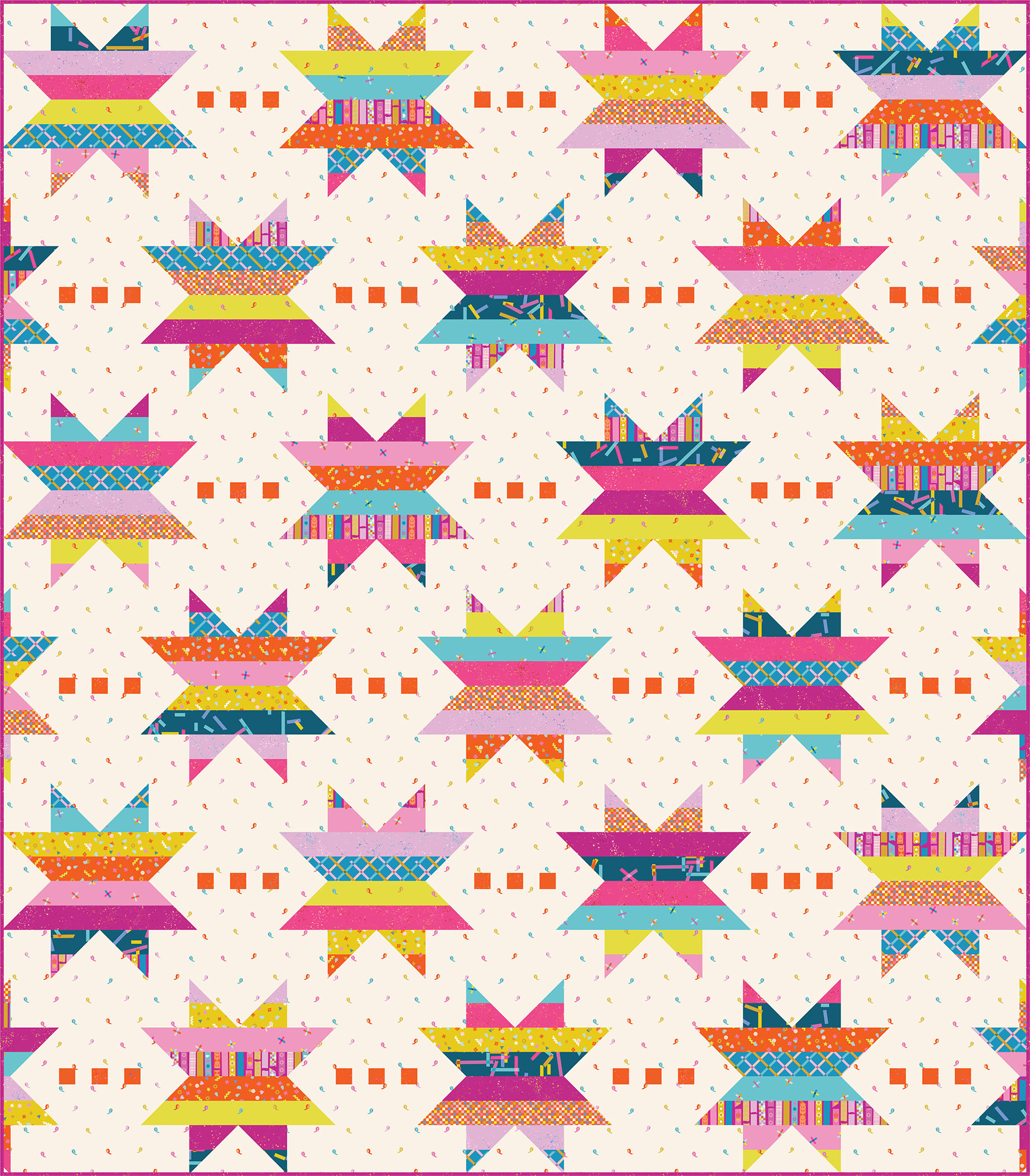 Spaced Out Quilt Pattern - Modernly Morgan - Fat Quarter Friendly